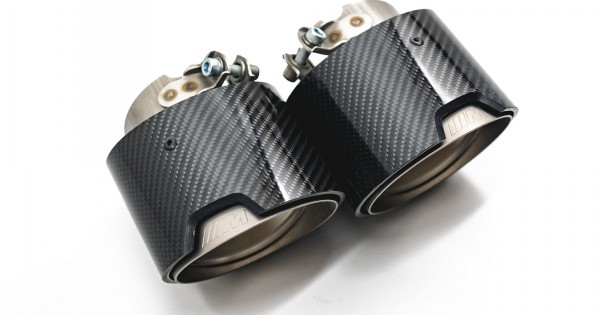 M Performance carbon fiber, titanium tailpipes
